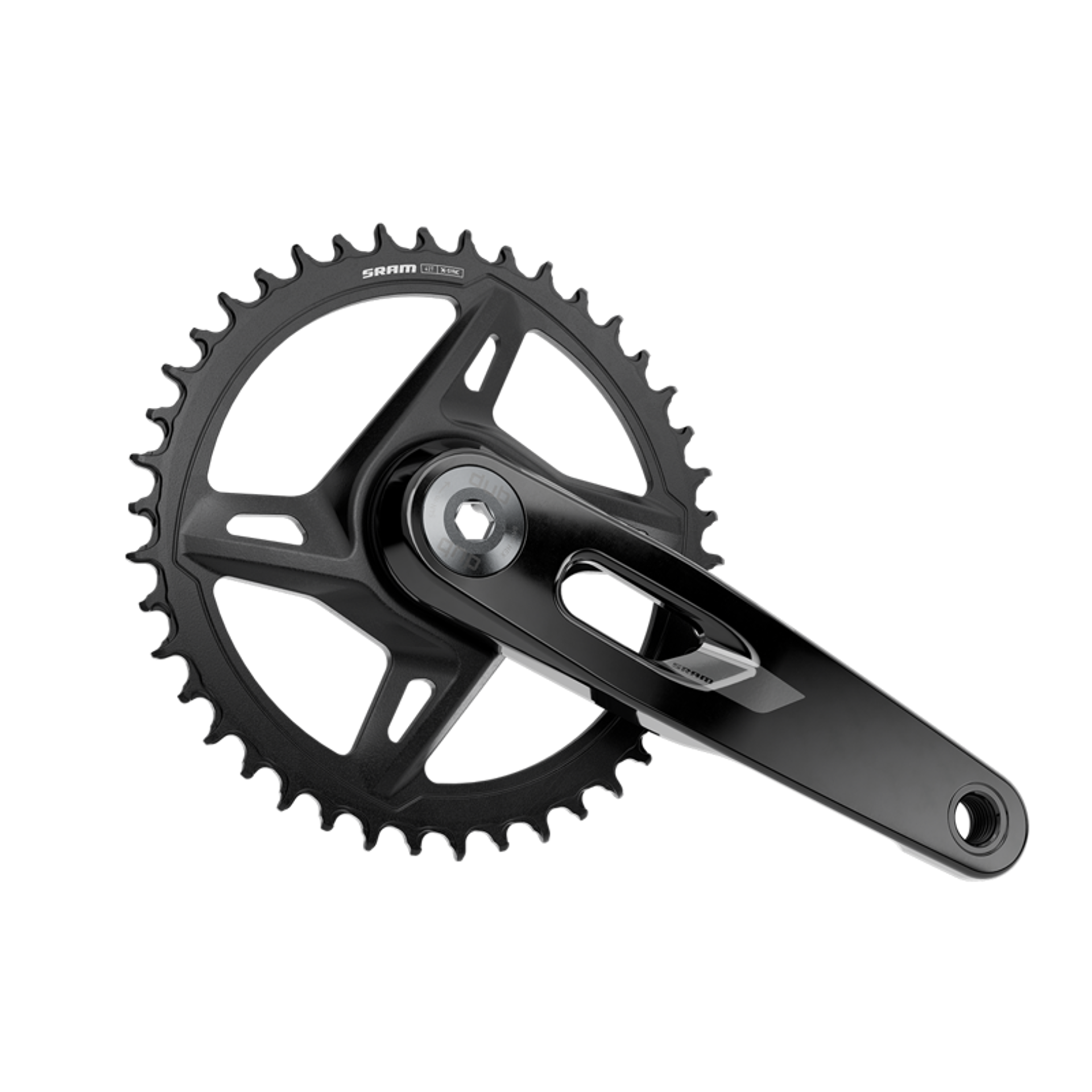 SRAM Rival 1x E1 XPLR Dub Wide DM 42-tooth Crankset w/o BB in Black